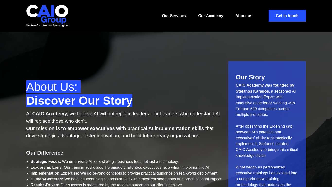 About CAIO Academy